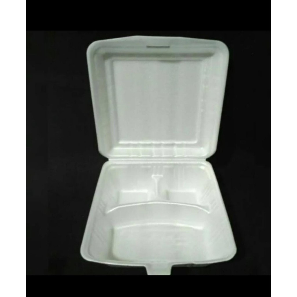 Jual STYROFOAM KOTAK NASI SEKAT / STYROFOAM SEKAT 3 Kotak 1Bal - 100 ...