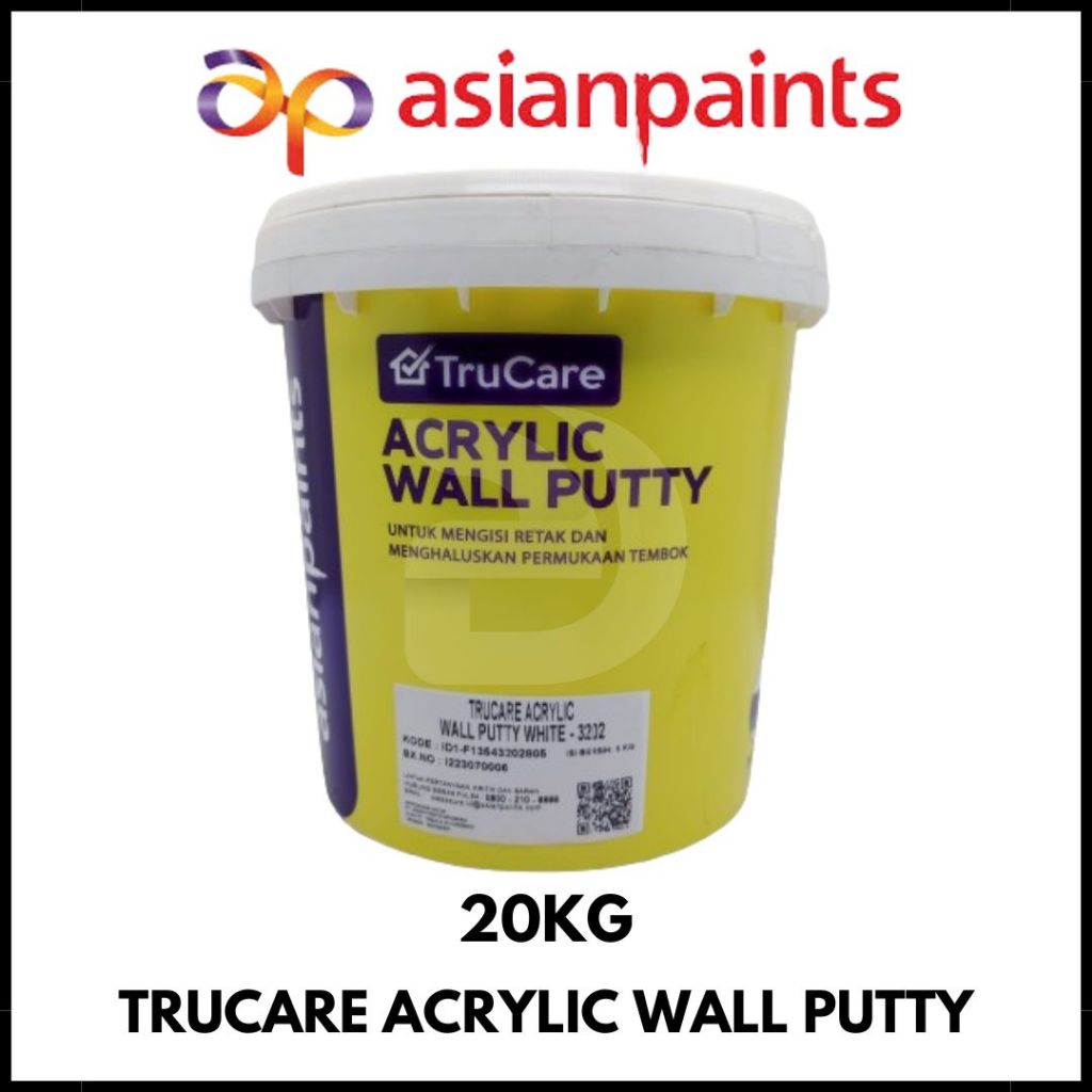 Jual TruCare Acrylic Wall Putty Asian Paints Pail 20Kg | Shopee Indonesia