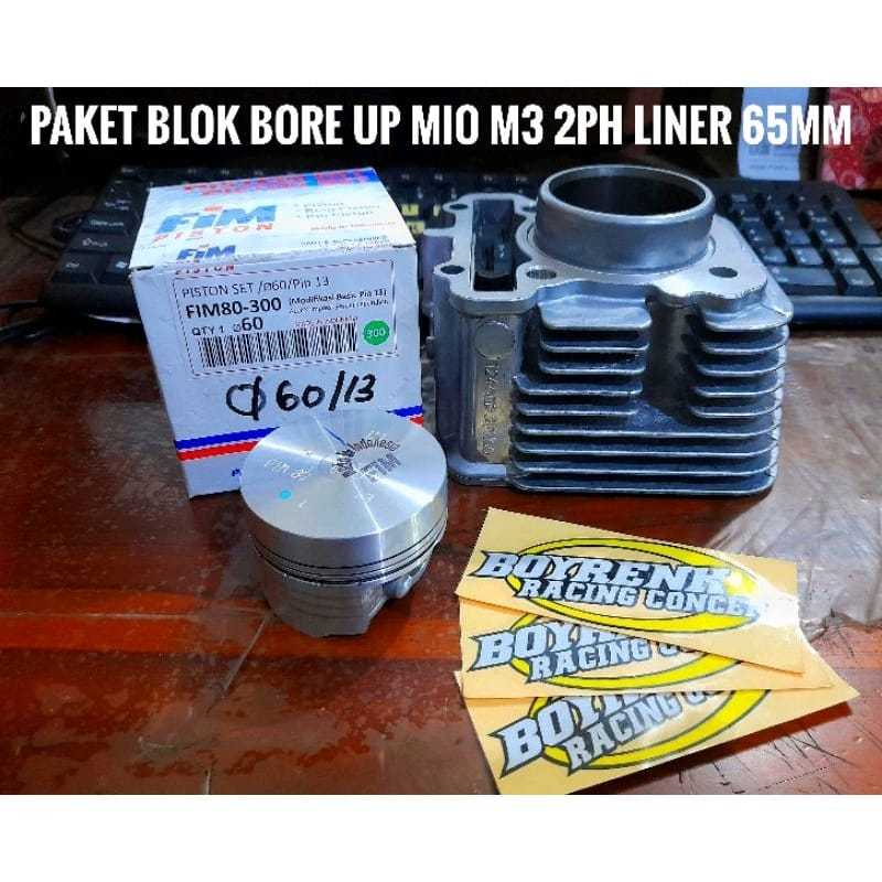 Jual PAKET BORE UP BLOK MIO M3 MIO 125 2PH BORING LUAR 65MM-BOYRENK ...