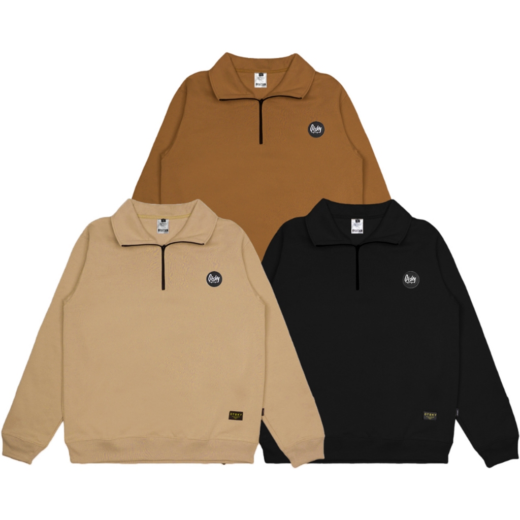 Jual Otsky Jacket Small Logo Halfzip Fleece Zipper Pria (S) | Shopee ...