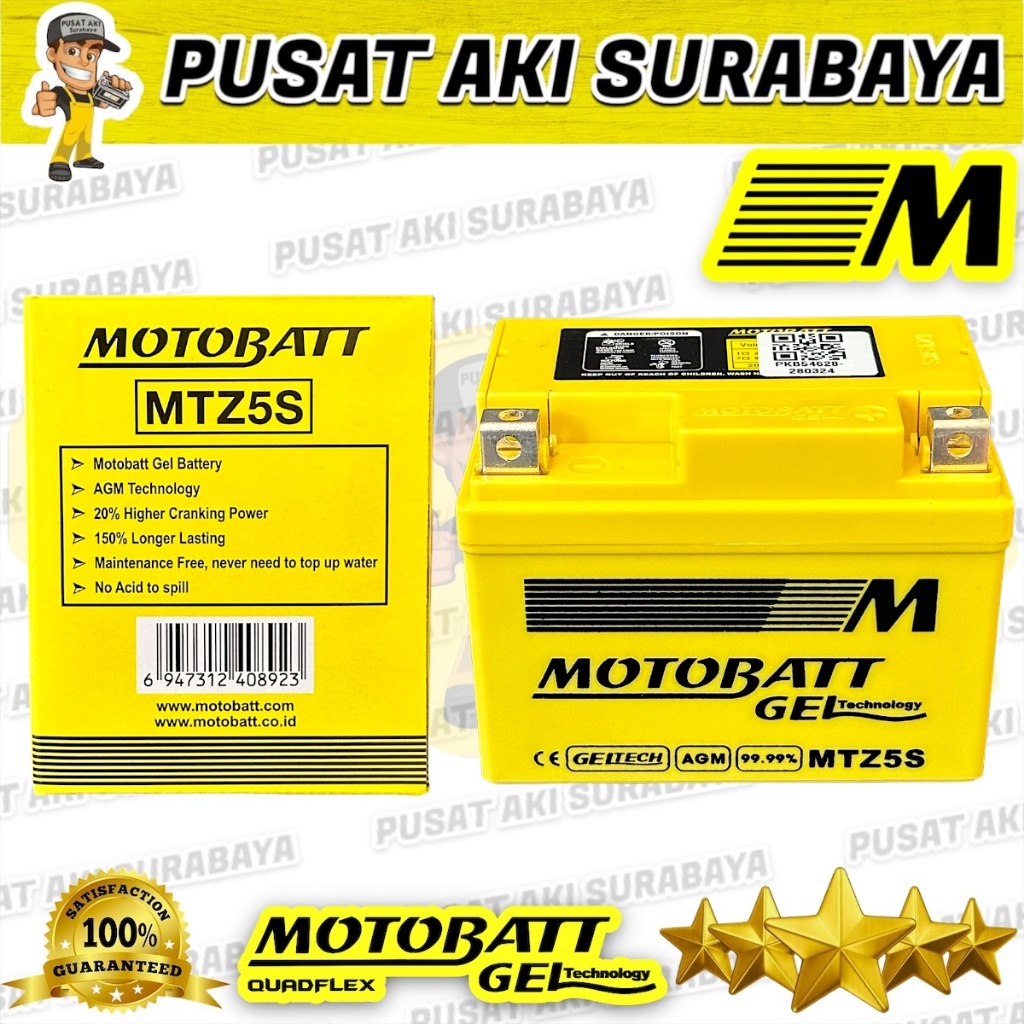 Jual PUSAT AKI SURABAYA MOTOBATT MTZ5S KAGE KGGZ5S ORIGINAL UNTUK MOTOR ...