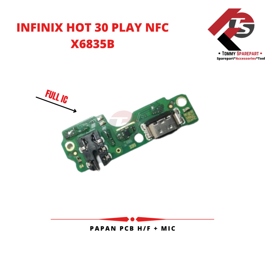 Jual PAPAN PCB CHARGER INFINIX HOT 30 PLAY NFC X6835B + MIC + HEADSET ...
