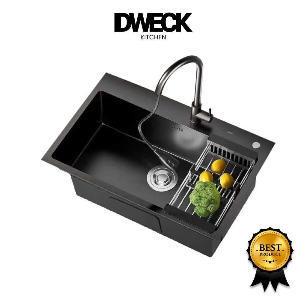 Jual DWECK - Kitchen Sink Stainless Steel Black 1 Bowl Besar Paket ...