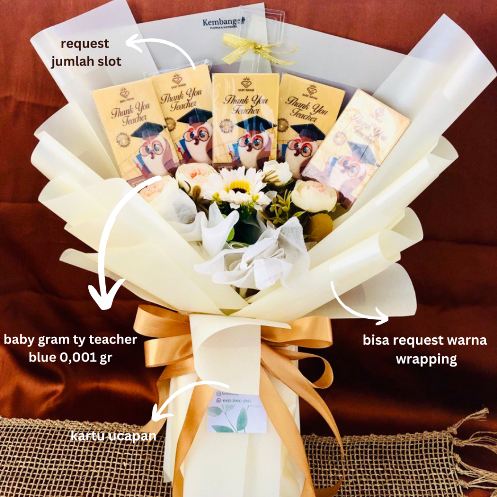 Jual BUKET TERIMA KASIH GURU KADO HARI GURU EMAS 24 KARAT BABY GOLD ...