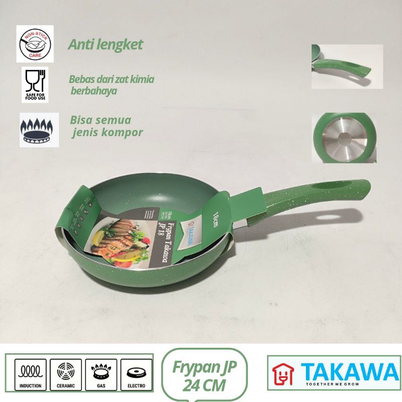 Jual Frypan Takawa JP 24 CM/Teflon Takawa Anti Lengket Murah Meriah ...