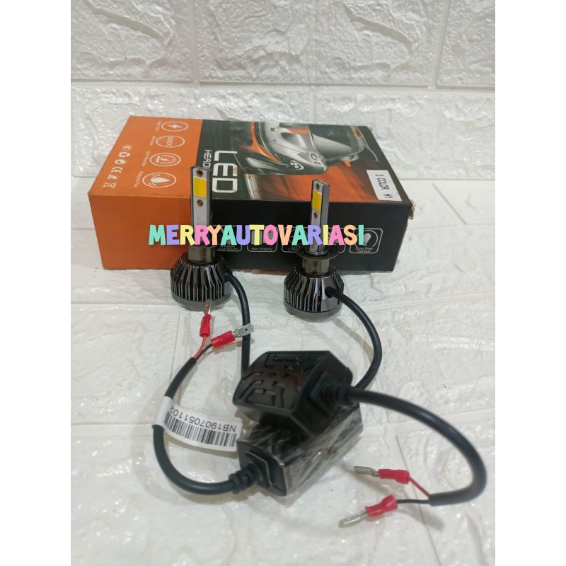 Jual Lampu led H1 head light features 3 warna dus orange | Shopee Indonesia