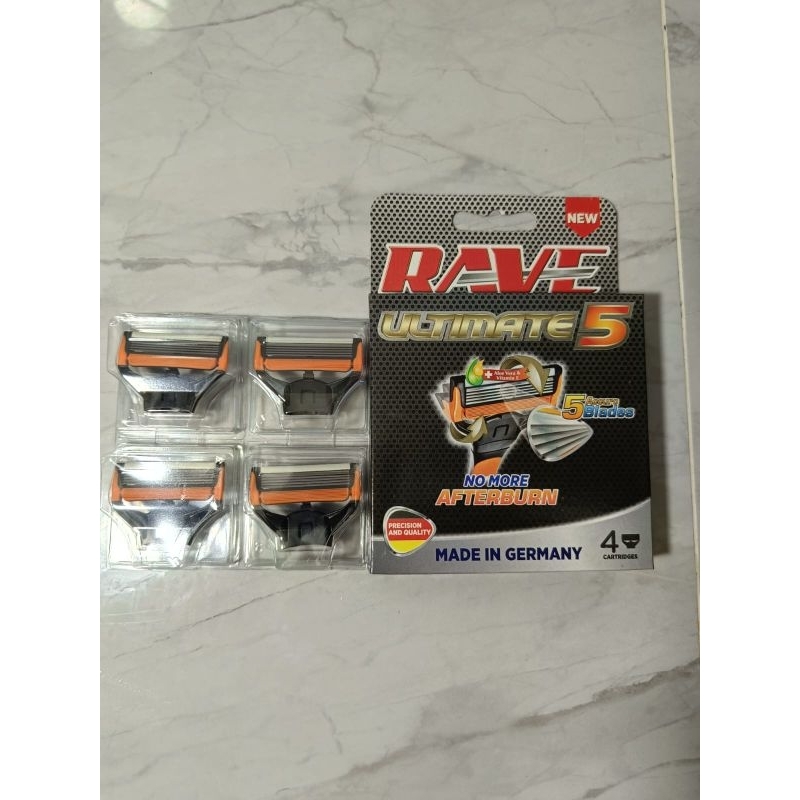 Jual Rave ultimate 5 accuro Blades Refill cartridge 5 mata pisau isi ulang 4 pcs | Shopee Indonesia