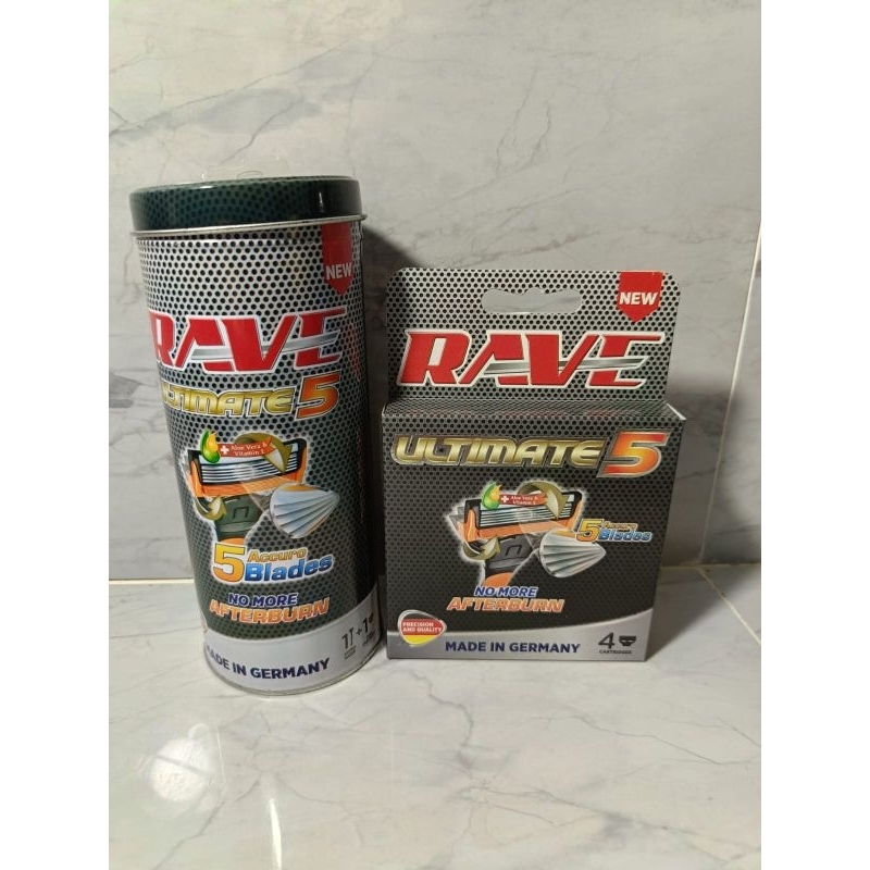 Jual paket lengkap Rave ultimate 5 accuro Blades + Refill alat cukur bulu kumis dan jenggot ...