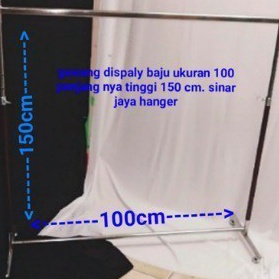 Jual Gawang display baju tipe bulat dan kotak palang uk 1 cm | Shopee ...