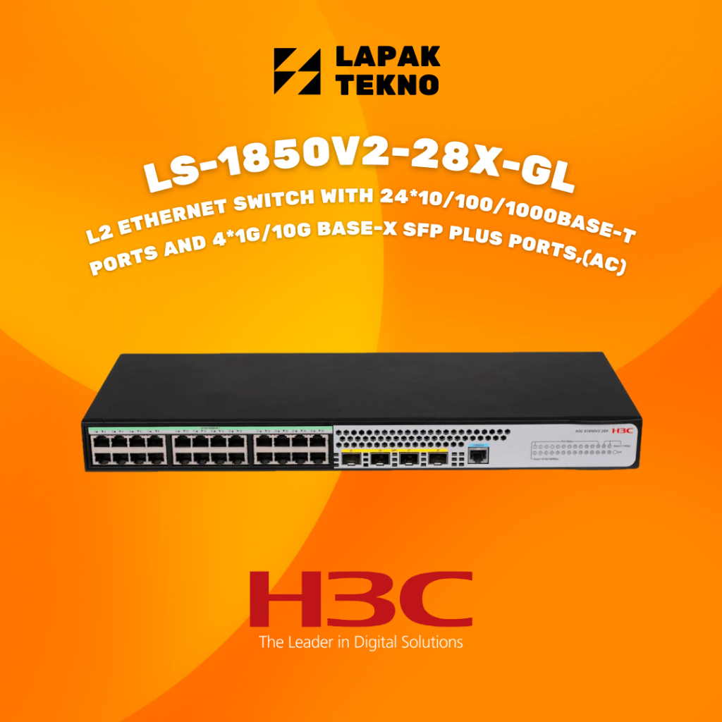 Jual H3C LS-1850V2-28X-GL L2 Ethernet Switch with 24*10/100/1000BASE-T ...