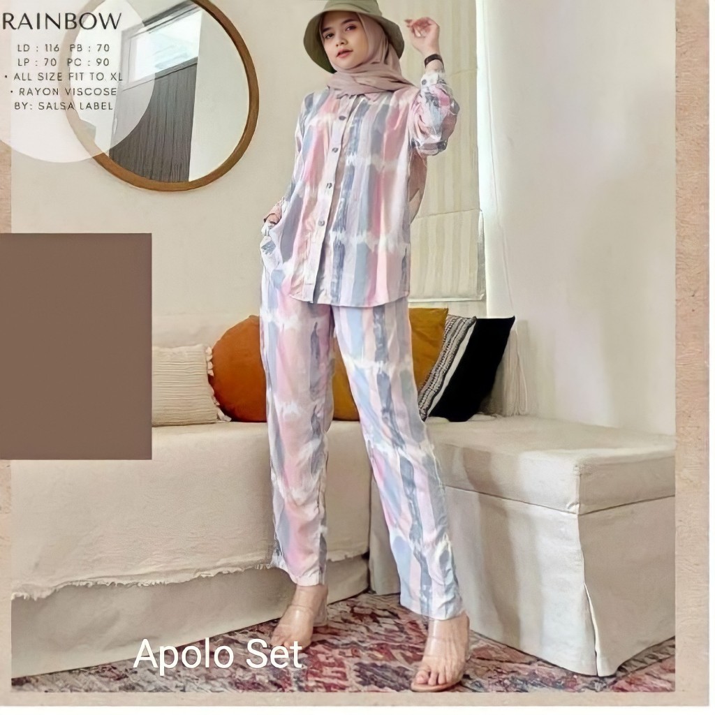 Jual One Set Piyama Setelan Rayon Pajamas Viscose Motif Terbaru Wanita Dewasa Lengan Panjang ...