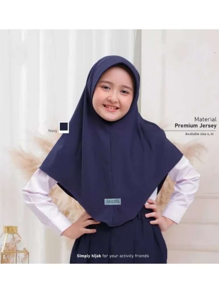 Jual Hijab instan bergo Hamidah Anak 3-12 tahun Jersey Premium jilbab anak sekolah SD SMP hamida ...
