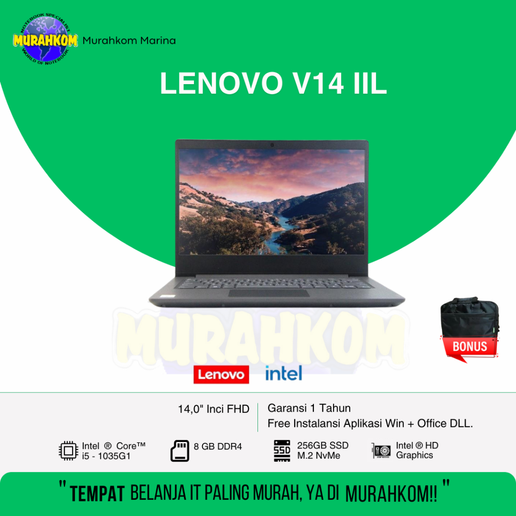 Jual LENOVO V14-IIL INTEL CORE™ i5-1035G1 RAM 8GB SSD 512GB 14,0" WIN 10 PRO | Shopee Indonesia