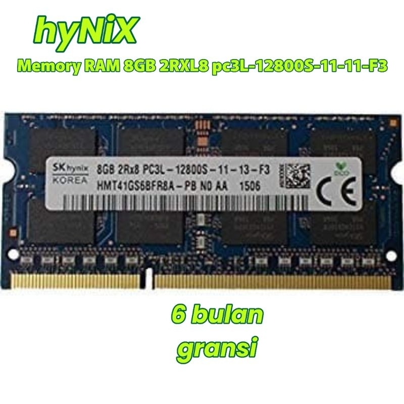 Jual Memory Ram 8GB 2RX8 pc3L 12800S-11-11-F3 | Shopee Indonesia