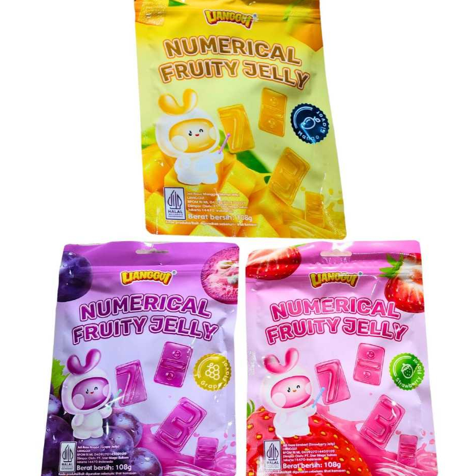 Jual LIANGGUI NUMERICAL FRUITY JELLY Permen Jelly Varian Rasa Mangga ...