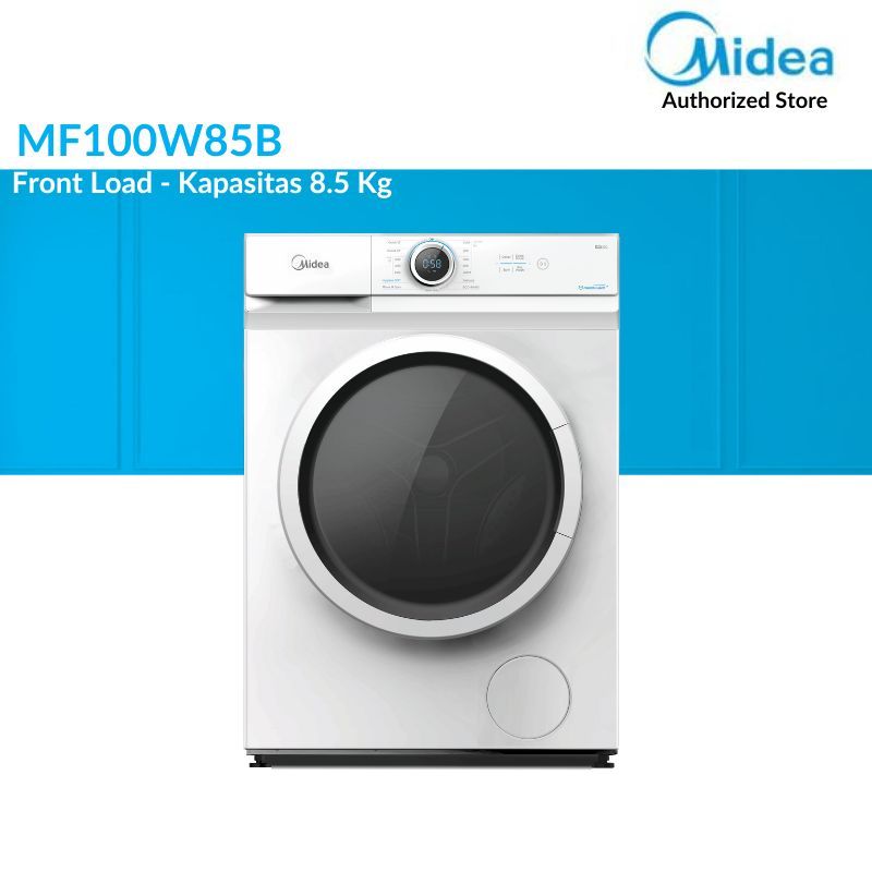 Jual Midea Mesin Cuci Front Loading Kapasitas 8,5 kg Model MF100W85B ...