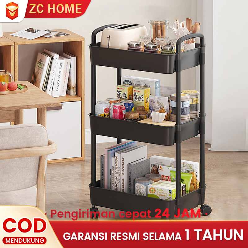 Jual Rak roli serbaguna/Rak troli/Rak troli susun dengan roda/Rak bumbu ...