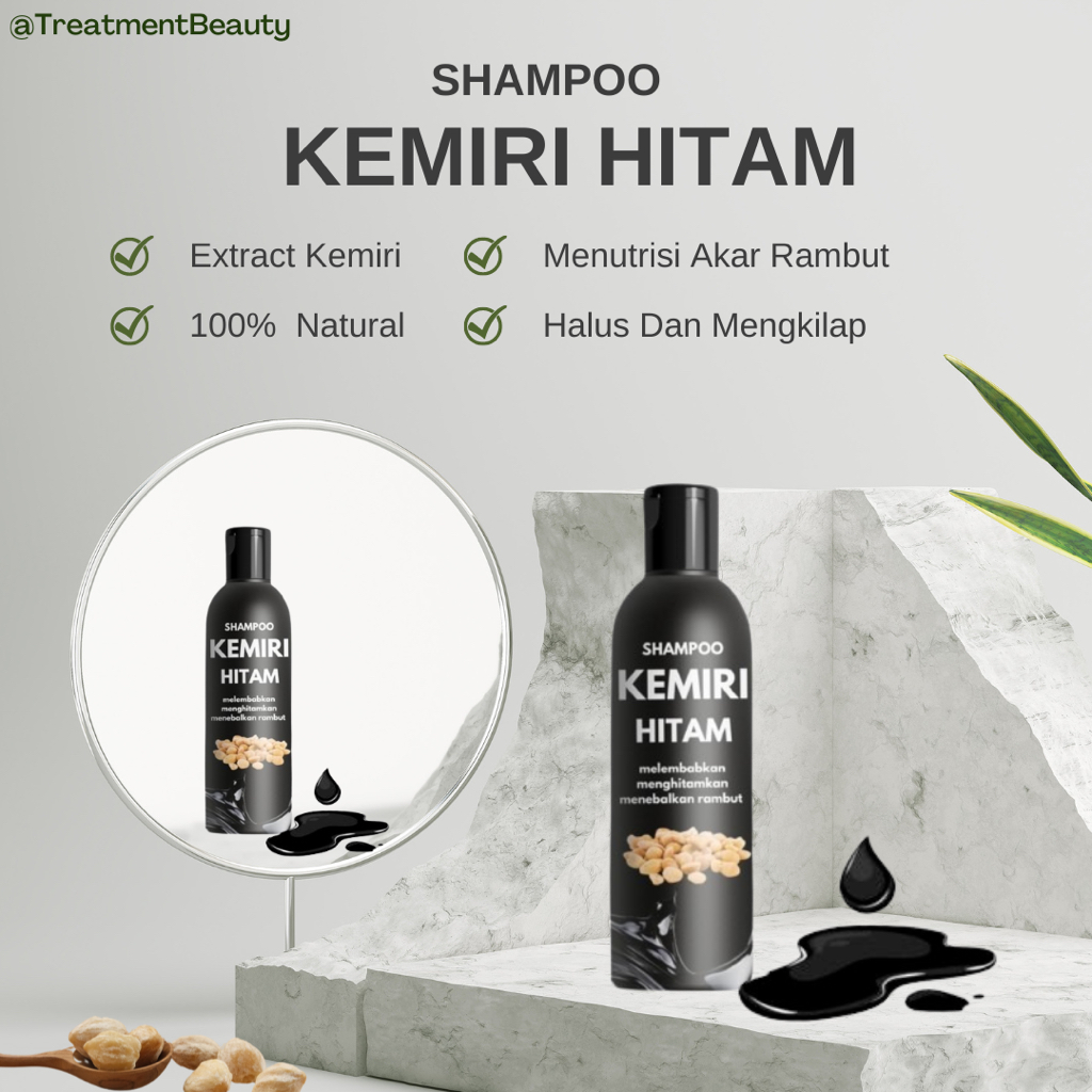 Jual shampoo kemiri hitam penumbuh rambut rontok penghitam rambut ...