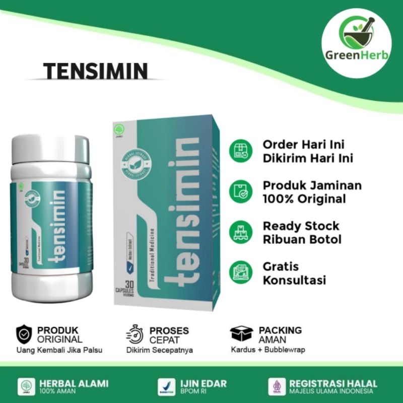 Jual Tensimin Asli Obat Tensi Darah Hipertensi Kolesterol dan Stroke ...