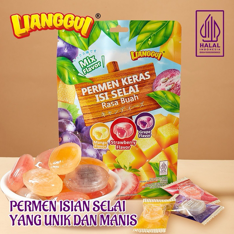 Jual Lianggui Permen Keras isi Selai Rasa Buah 108g Lianggui Permen ...