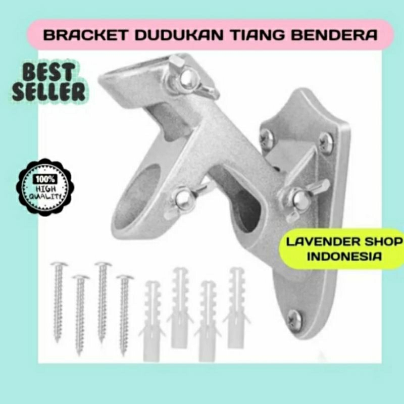 Jual Bracket Holder Dudukan Tiang Bendera / Bracket Tembok Tiang ...