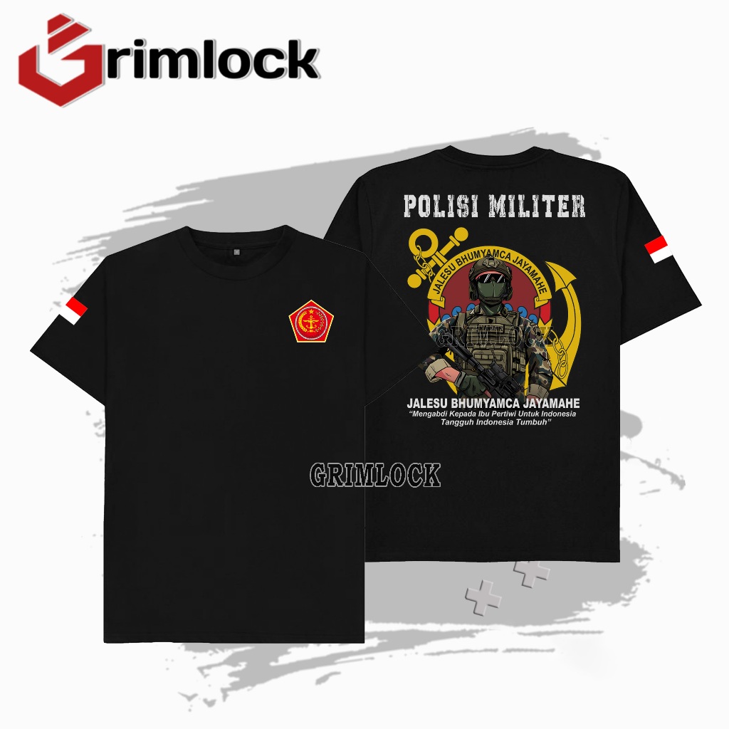 Jual Kaos Pom Tni / Polisi Militer / Pomal / Angkatan Laut / Tangan Pendek / Tangan Panjang ...