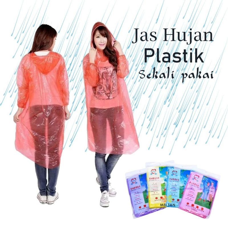 Jual JAS UJAN PLASTIK SEKALI PAKAI | Shopee Indonesia