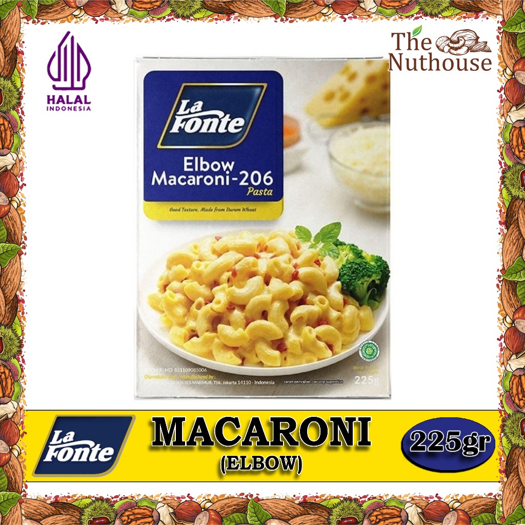 Jual LA FONTE Elbow Macaroni Pasta - 206 225gr [HALAL] | Shopee Indonesia