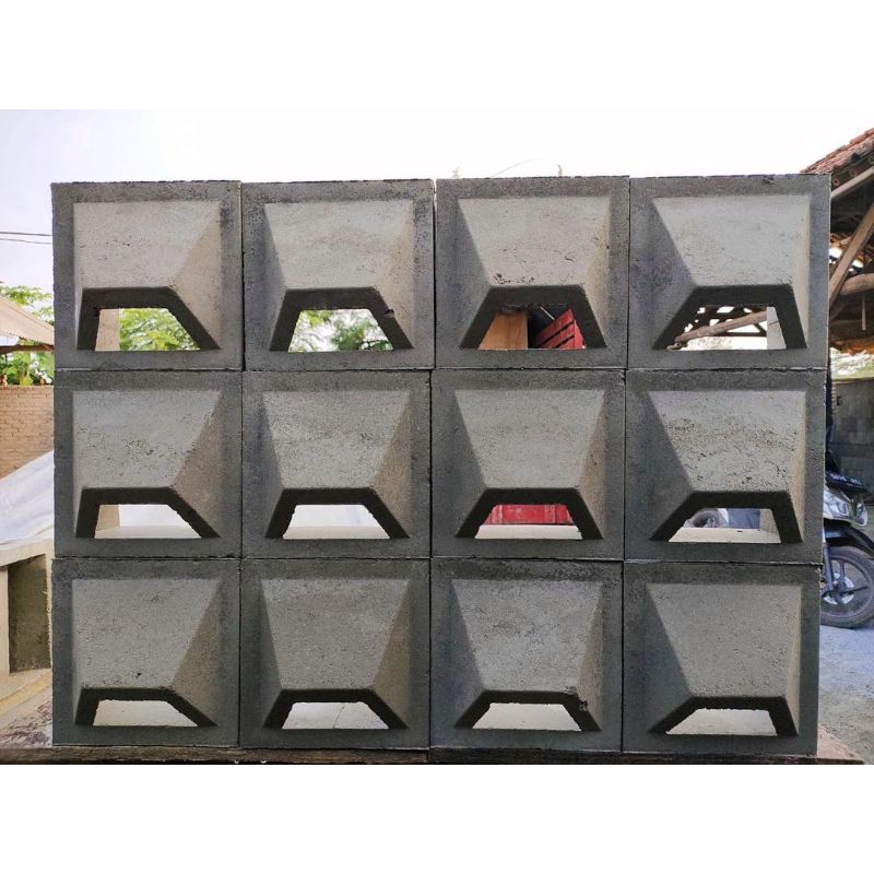 Jual Roster Beton Minimalis Terbuat Dari Cor Motif Tv Hole Ukuran 20x20 ...