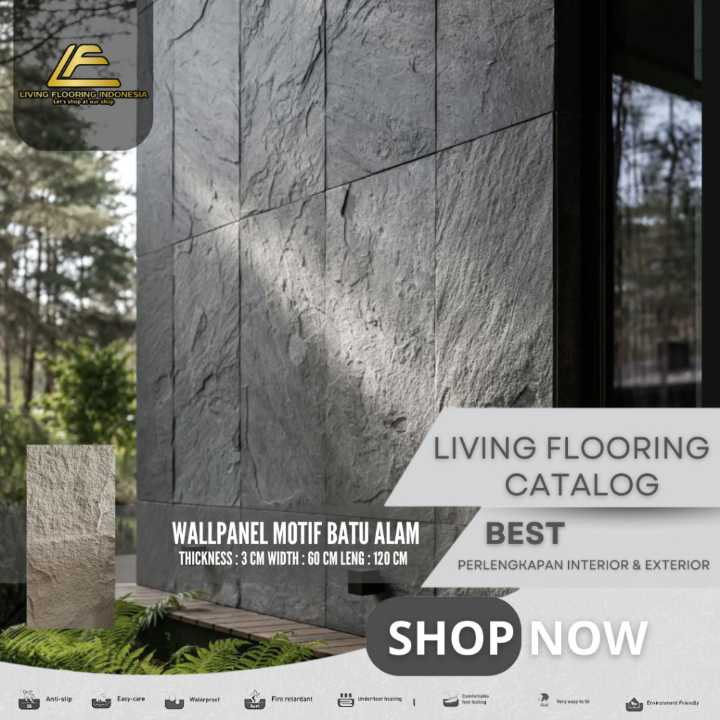 Jual Wall Stone Panel Dinding 3D Batu Alam | Neostone Wallpanel Motif ...