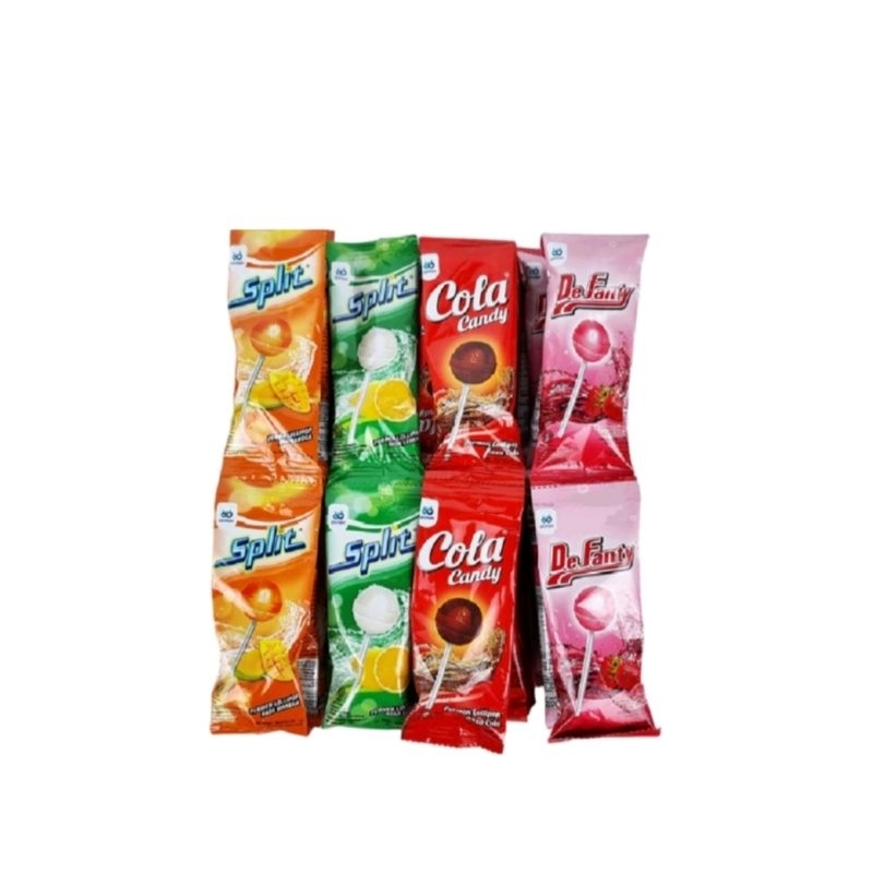 Jual Split Permen Lollipop Lemon Mangga Cola Defanty Candy Isi 30 Pcs ...