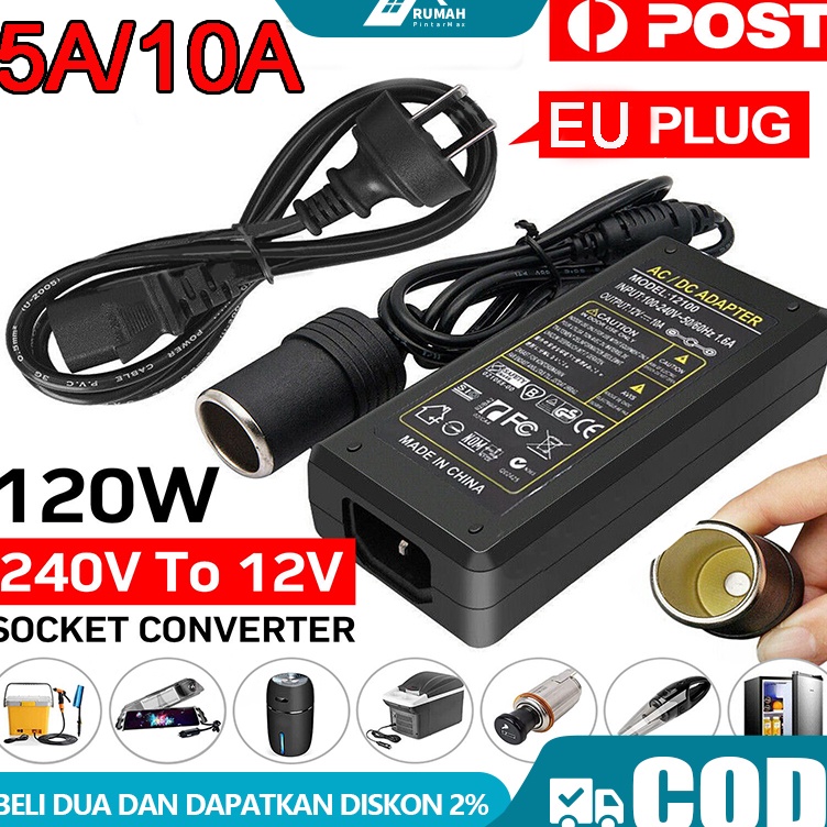 Jual Adaptor Converter Adapter ACDC 22V AC To 12V DC 5A 1A 6W 12W Socket Lighter Adaptor Colokan ...