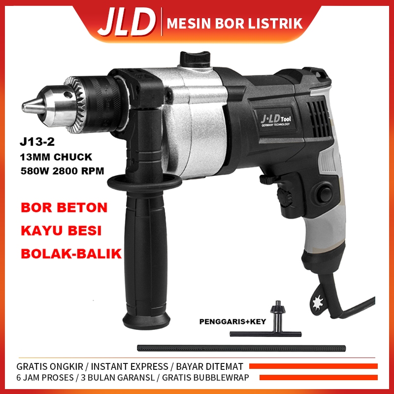 Jual JLD MESIN BOR IMPACT TEMBOK BETON 13-2 / ELECTRIC DRILL MOD J13-2 UK 13mm J.LD TOOLS BOR ...