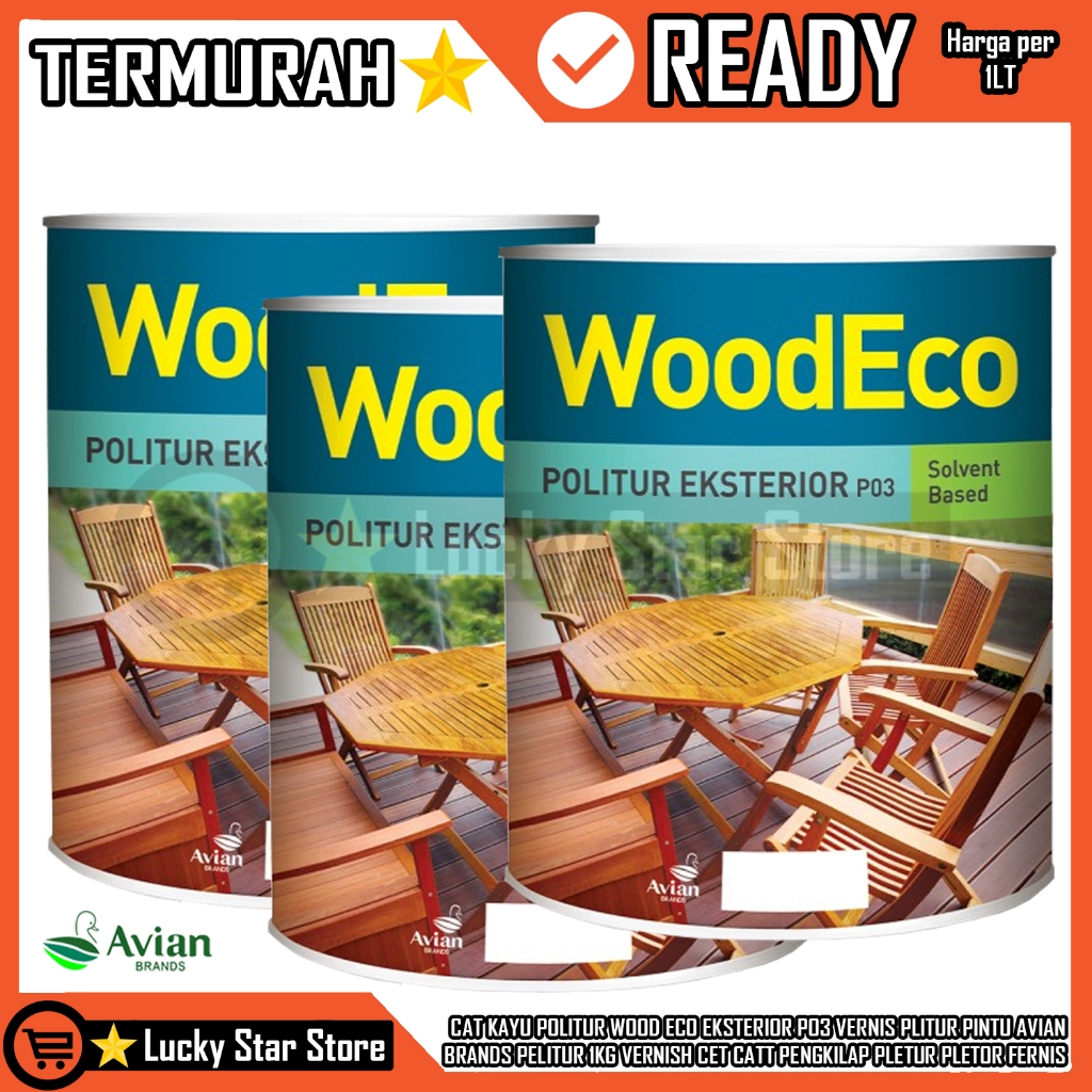 Jual CAT KAYU VERNIS SOLVENT BASED TAHAN CUACA EKSTREM WOOD ECO POLITUR ...