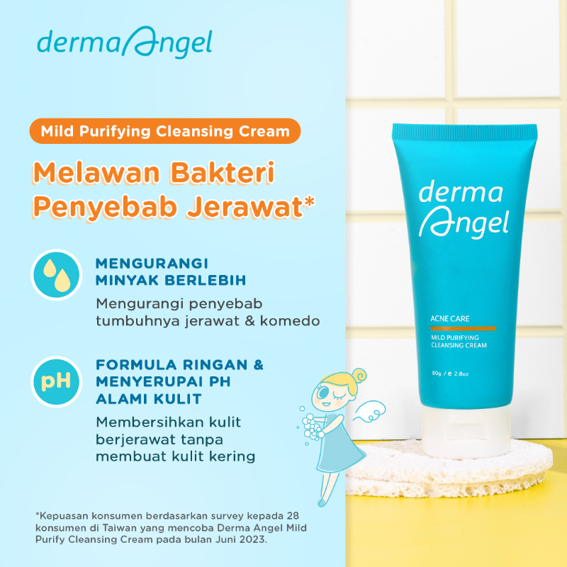 Jual DERMA ANGEL ACNE CARE MILD PURIFYING CLEANSING CREAM ISI 80GR ...