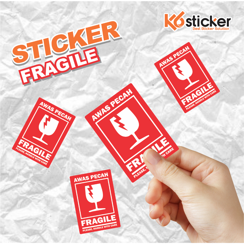 Jual STICKER FRAGILE MURAH / STIKER PECAH BELAH / STIKER KEMASAN OLSHOP ...
