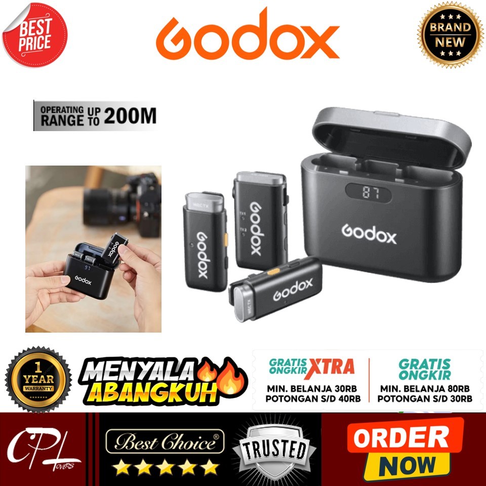 Jual Godox WEC Kit-2 Wireless Microphone System for Camera and Mobile ...