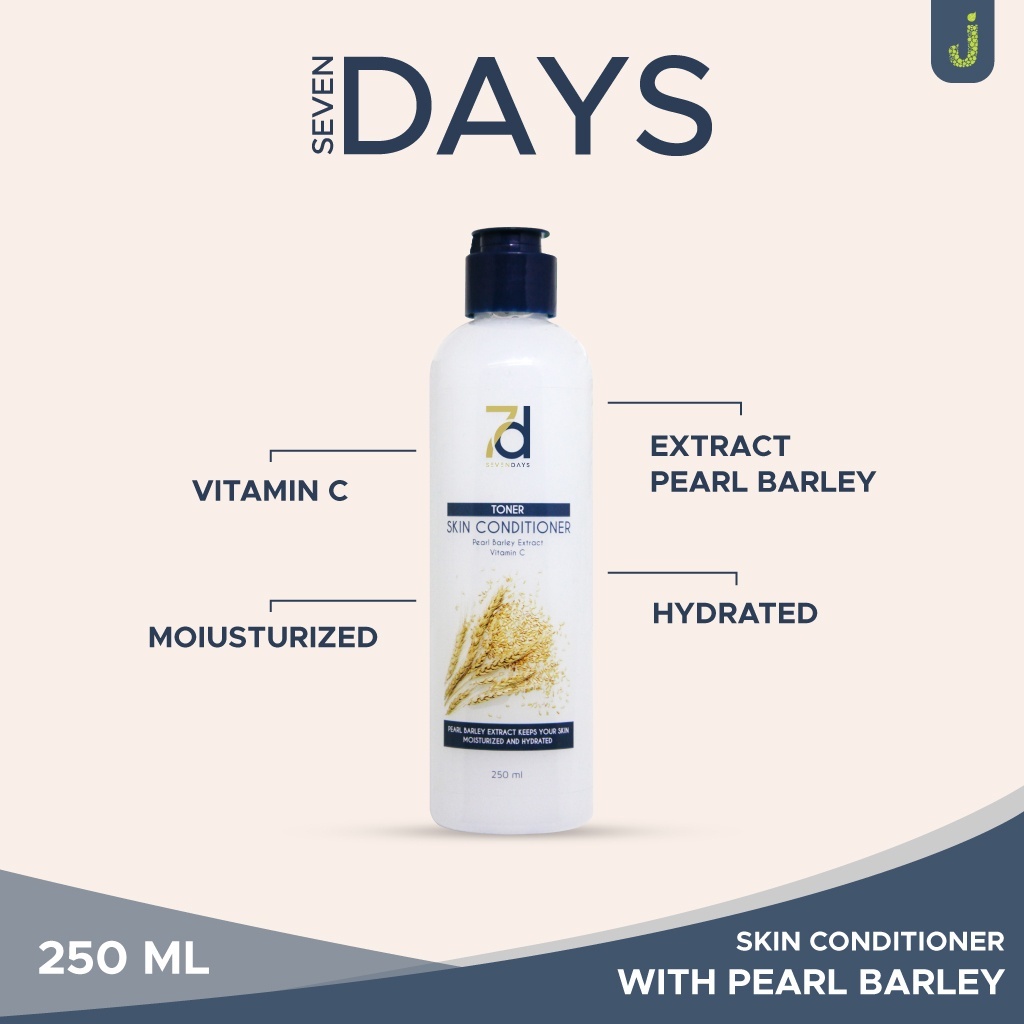 Jual Seven Days Toner Skin Conditioner With Pearl Barley Extract 250ml ...