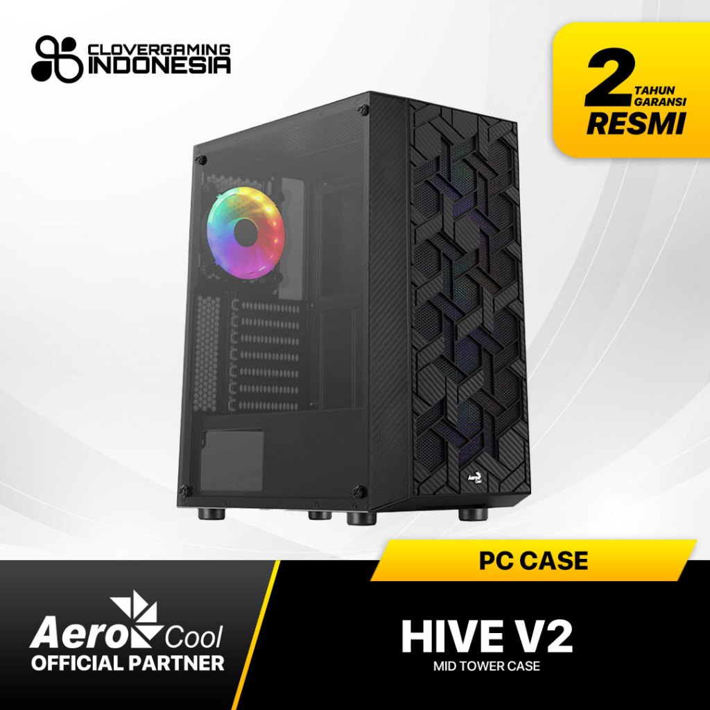 Jual Aeroocool Hive V2 FRGB ATX Tempered Glass Mid Tower Casing Computer Case | Shopee Indonesia