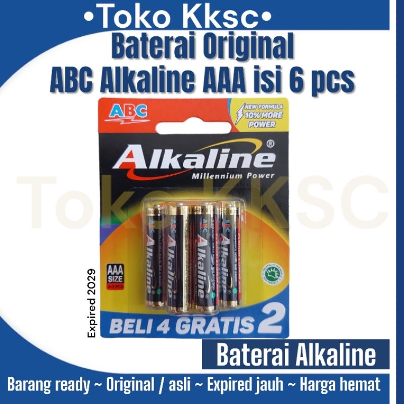 Jual alkaline AAA isi 6 PROMO / batre alkaline A3 isi 6 pcs | Shopee ...