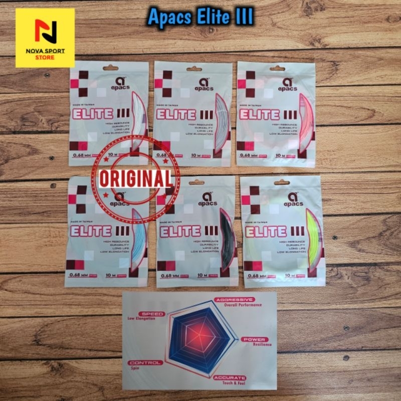 Jual Senar Badminton Apacs Elite 3 / Elite III | Shopee Indonesia
