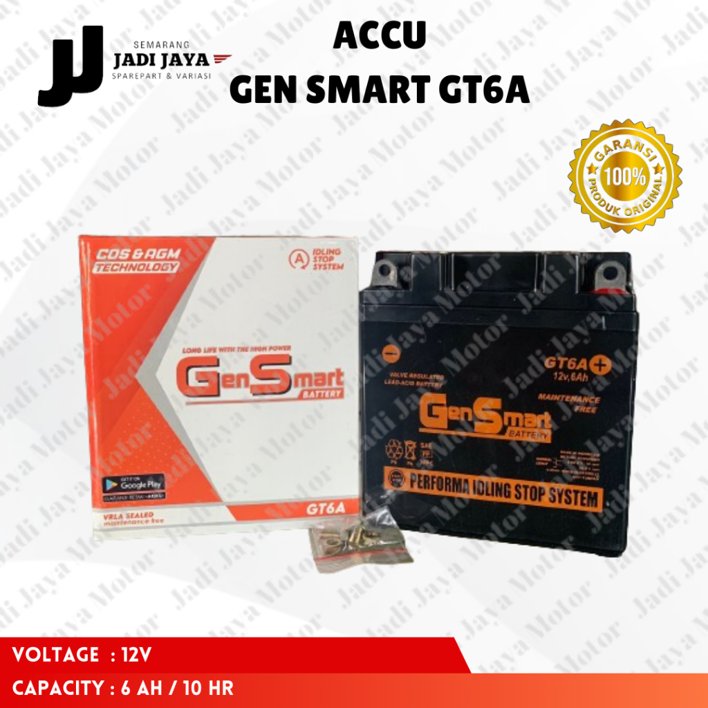 Jual Aki Kering GS Gen Smart GT6A 12 Volt Motor Mio Carbu, Grand, Smash ...