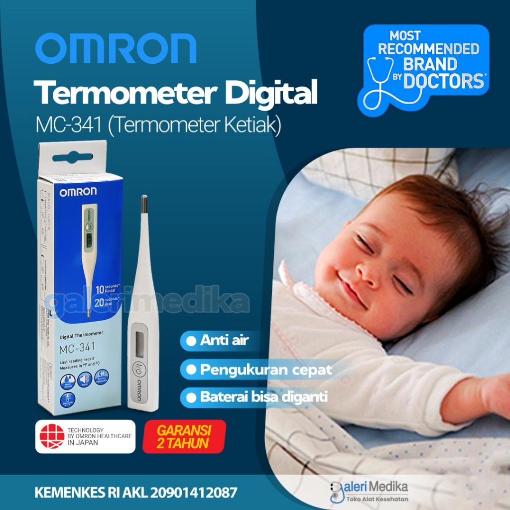 Jual Termometer Digital Omron MC-341 / MC 341 / MC341 - Termometer Bayi ...