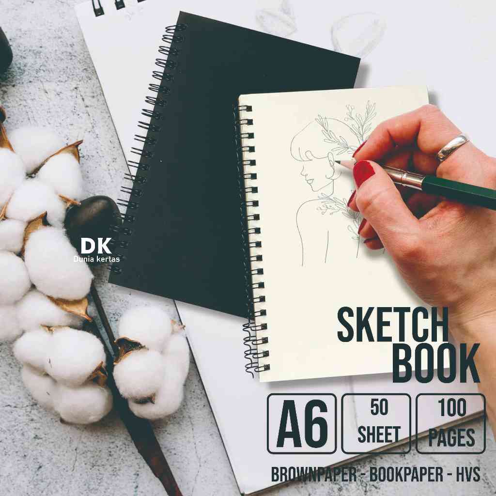 Jual BUKU SKETSA SAKU / SKETCHBOOK / SKETCHBOOK A6 BROWPAPER / SKETCH ...