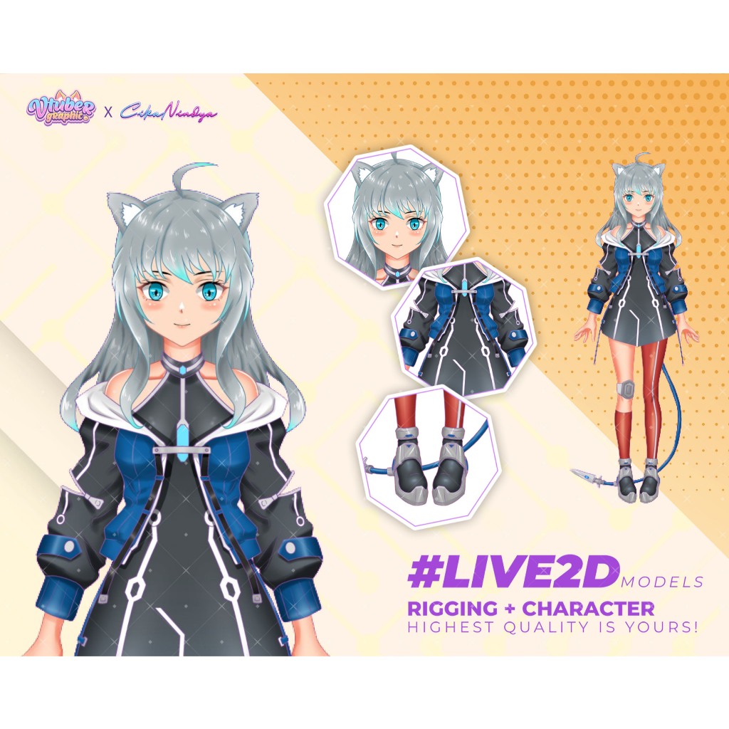 Jual Live2D Model Eksklusif untuk VTuber: Tampil Beda di Streaming ...