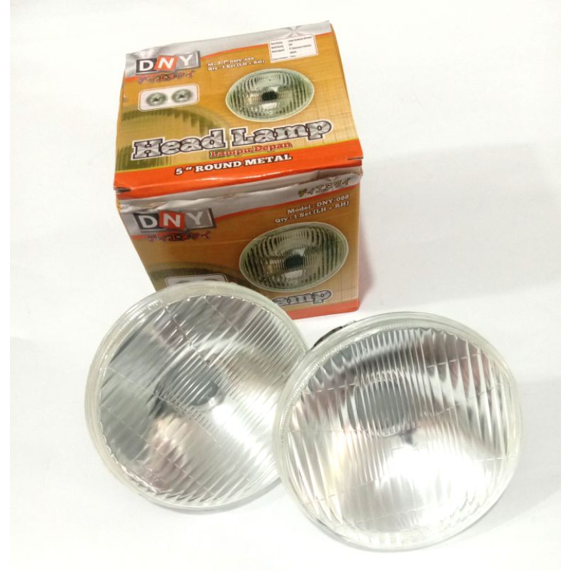 Jual LAMPU HEAD LAMP/SEALED BEAM H4 BULAT 5 INCHI 12V/24V UNIVERSAL ...