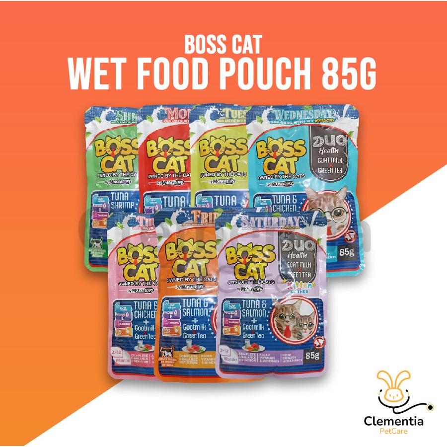 Jual Makanan Kucing Basah Boss Cat Wet Food Pouch Sachet 85 Gram ...