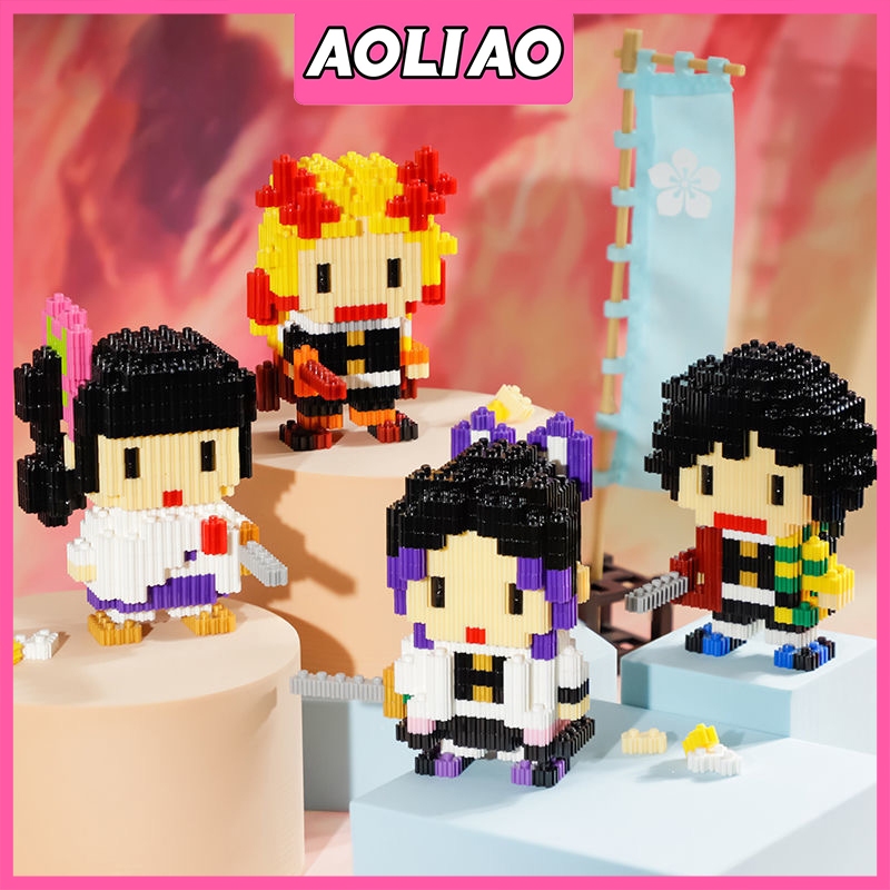 Jual AOLIAO Mini Block Demon Slayer Balok Susun Kamado Tanjirou Nano ...