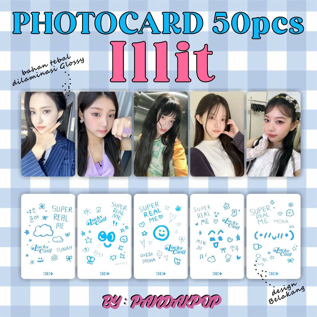 Jual PHOTOCARD premium Kpop ILLIT 50pcs laminasi glossy 2sisi | Shopee ...