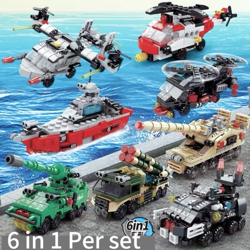 Jual AJS Bricks 6 in 1 /nano block/ mainan block 3D / mainan block ...